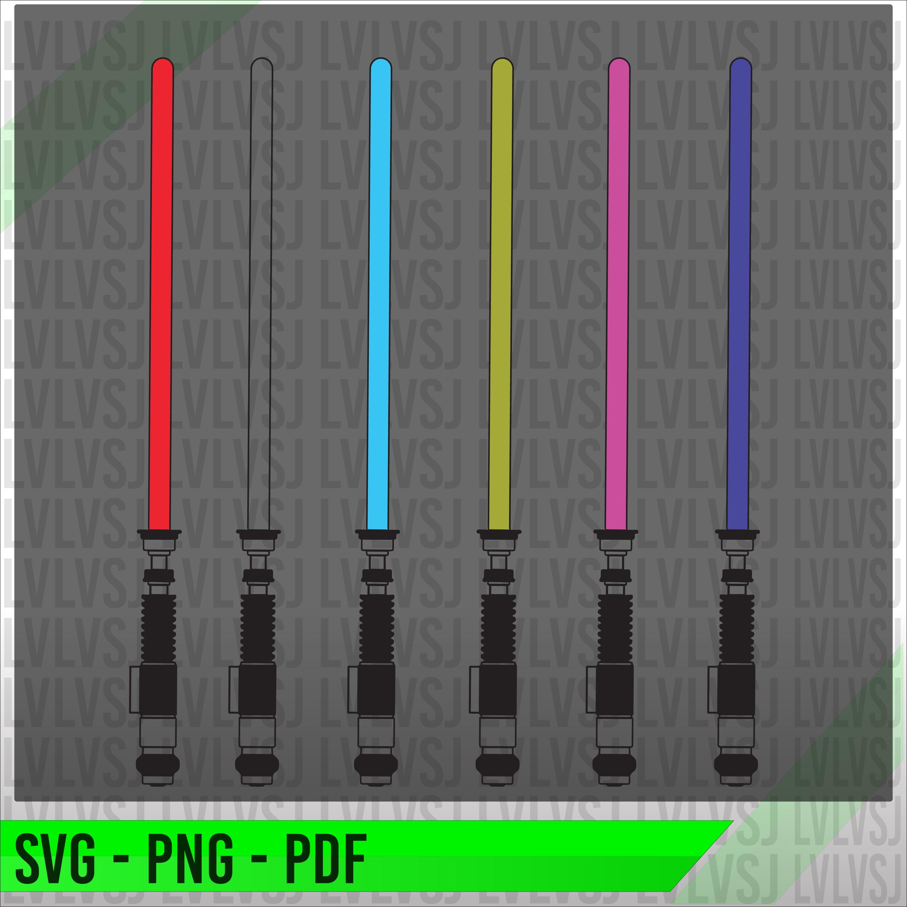 Lightsaber SVG and PNG Files - Etsy