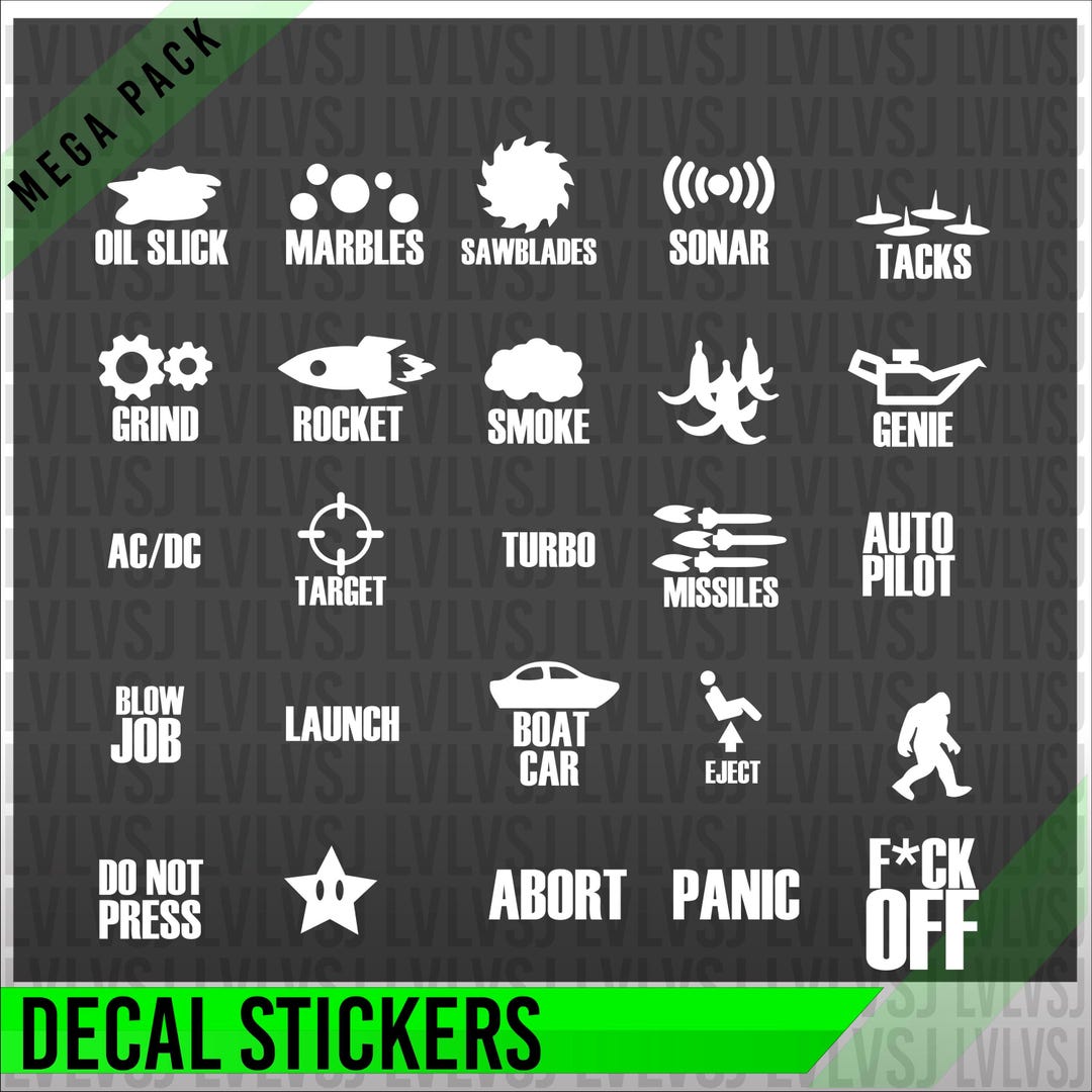 Eject Button Decal, Funny Car Button Decal - Etsy