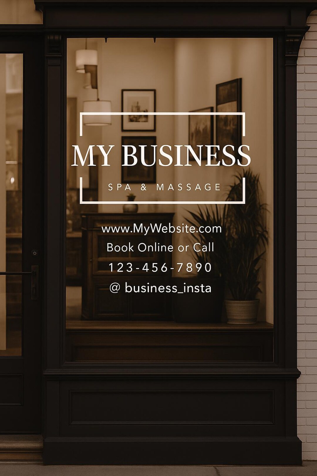 Custom Business Window Decal | Personalized Storefront Vinyl Sticker - Etsy