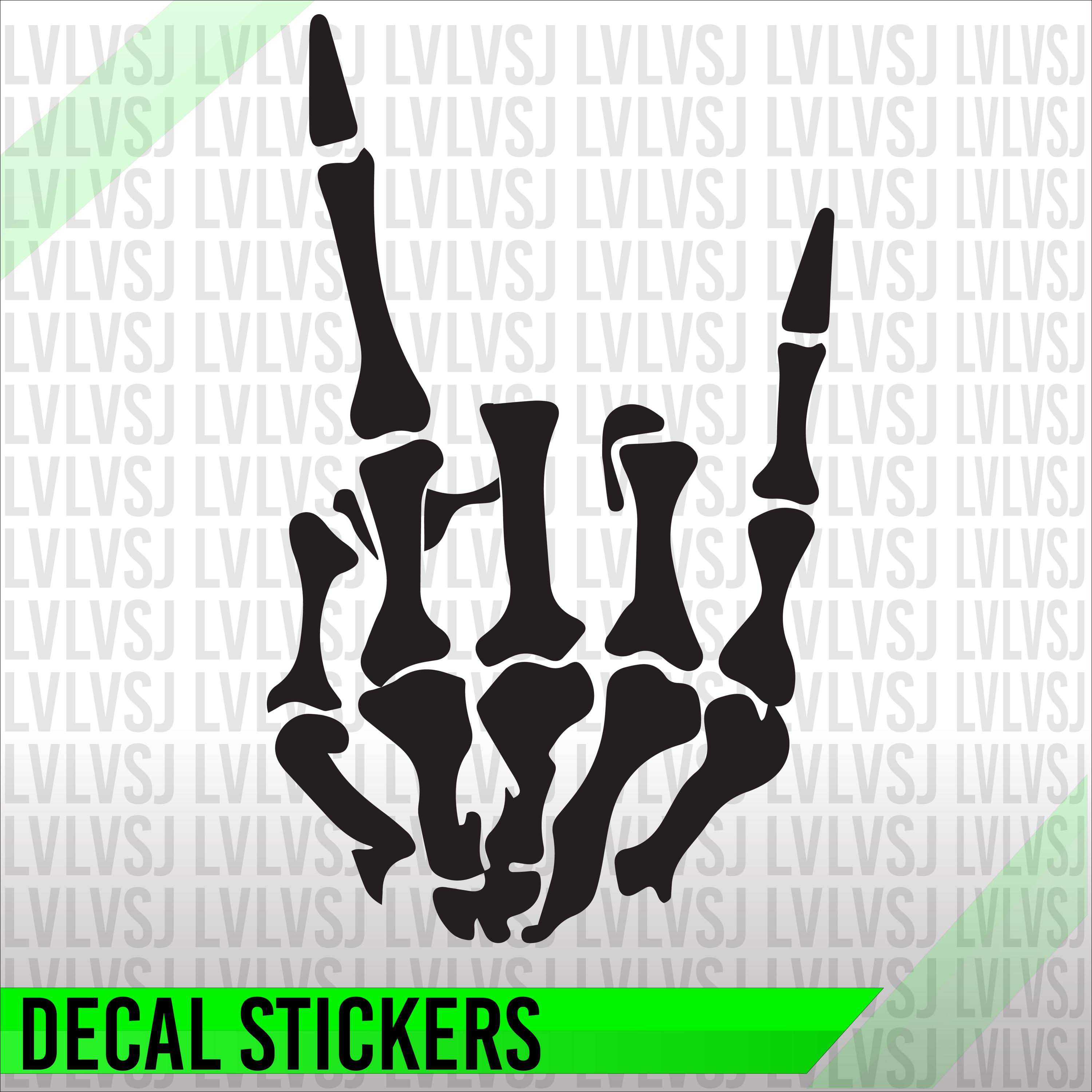 Rock Skeleton Decal, Skeleton Hand Decal - Etsy