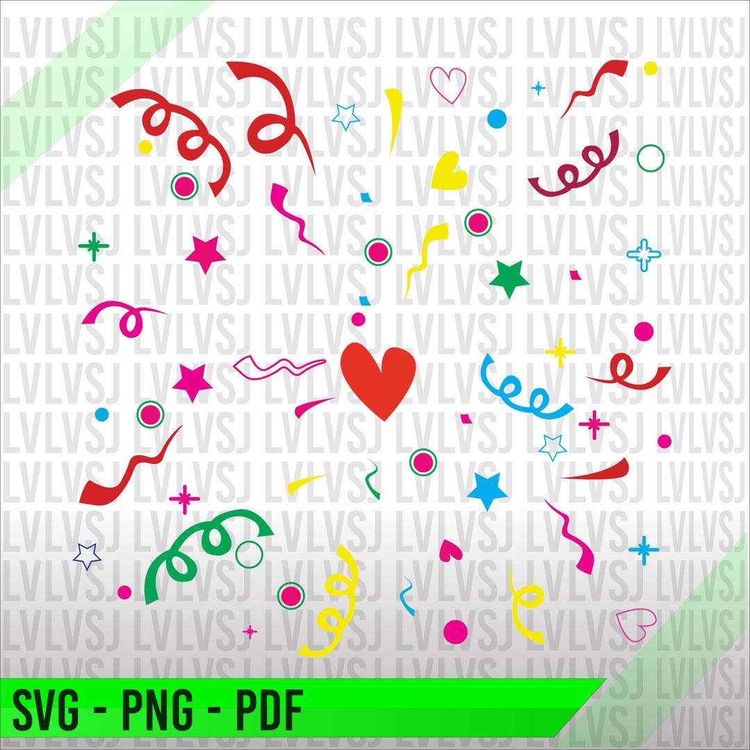 Confetti SVG and PNG - Etsy
