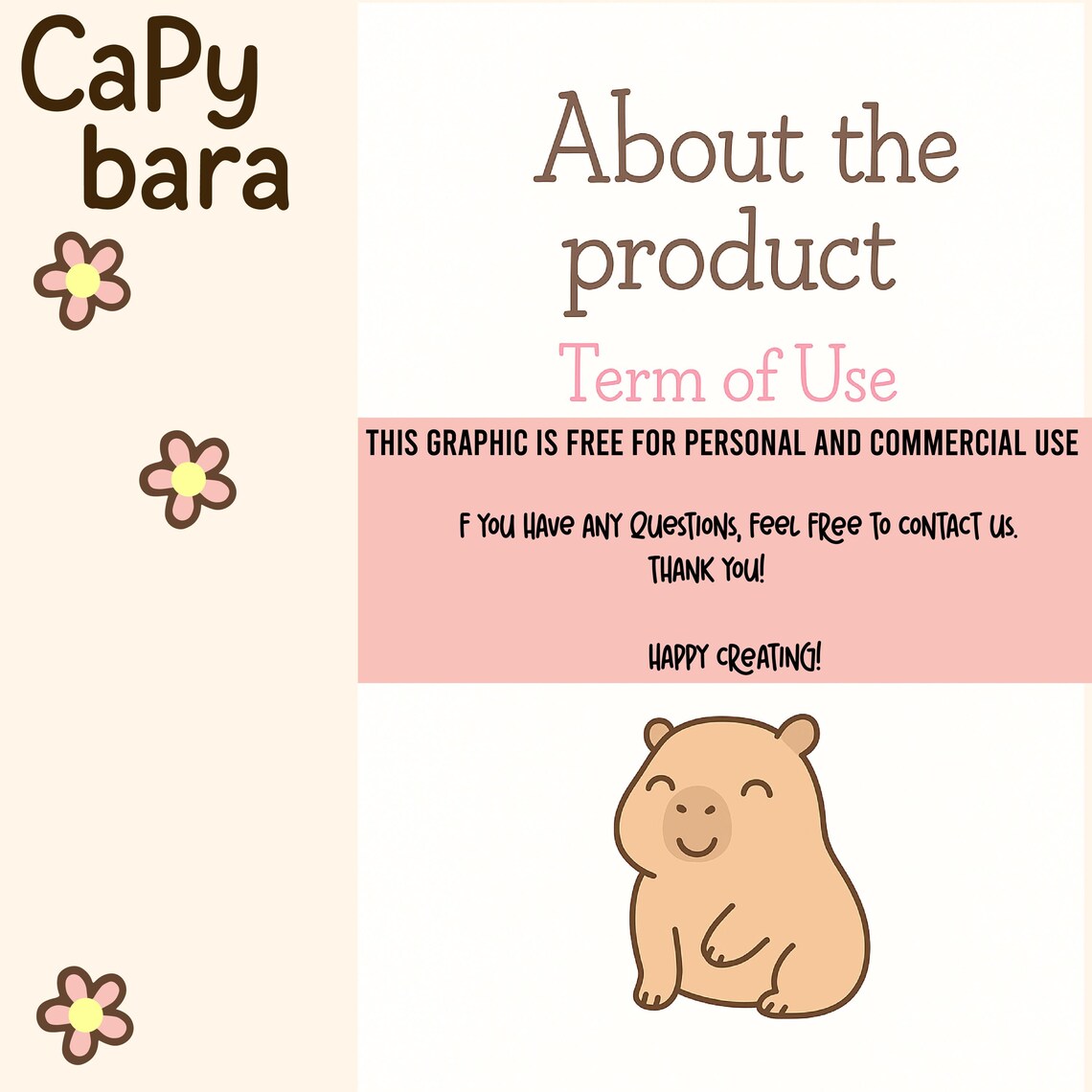 Capybara Clipart Set SVG, Capybara Spring Garden Flower Digital File - Etsy