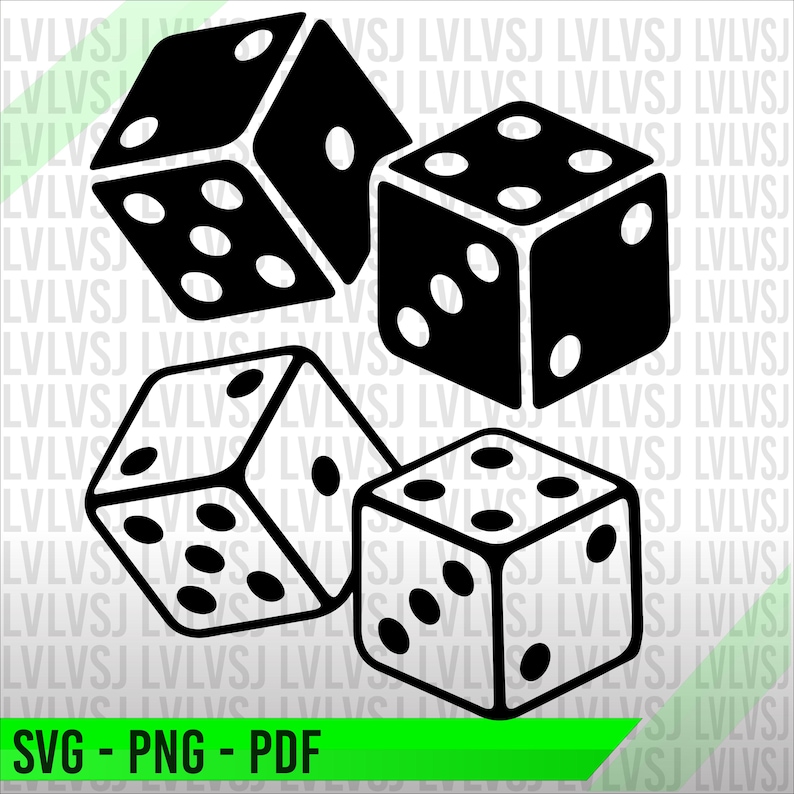 Dice SVG, Two Dice SVG, Casino SVG - Etsy