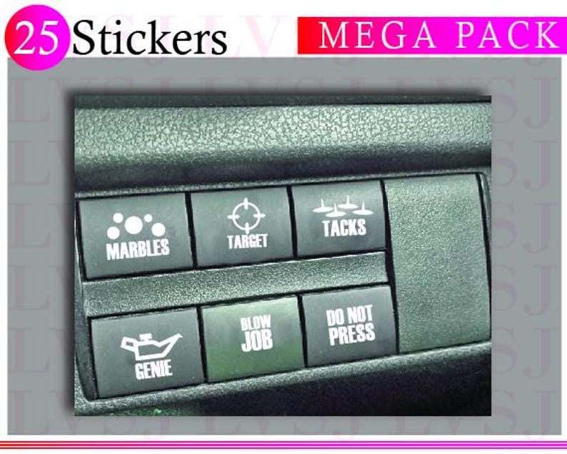 Funny Car Button Decal, Eject Passenger Button Decal - Etsy