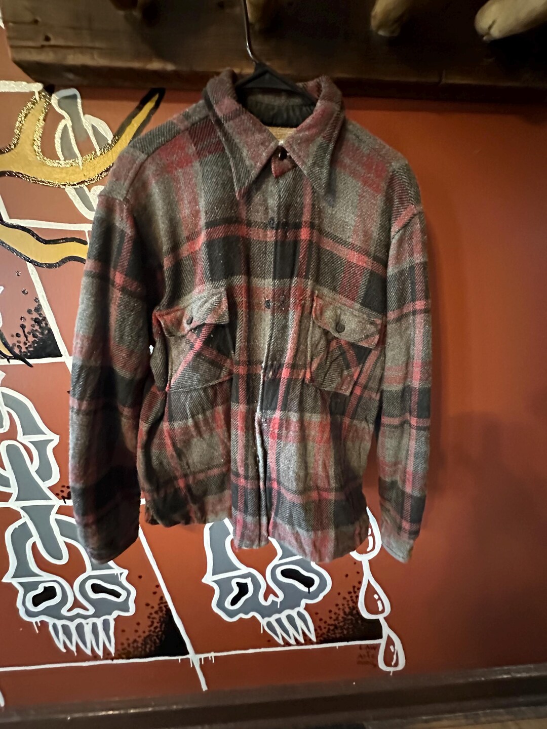Vintage Kmart Wool Flannel With Lining. Size Medium in Good Condition ...