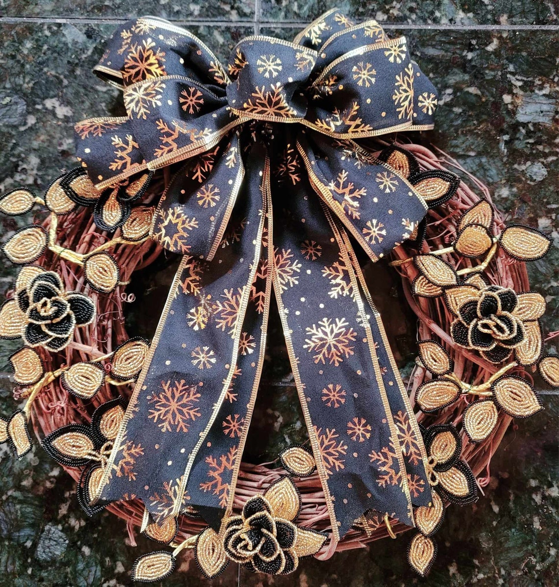 Gothic/victorian French-beaded Wreath - Etsy