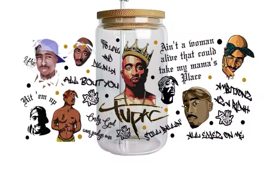 DTF Transfer Tupac Cup Wrap for 12oz/16oz/20oz Cups - Etsy