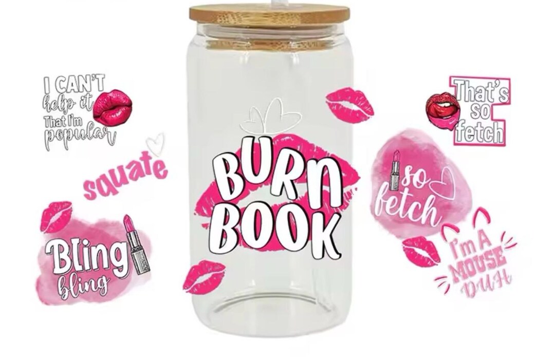 DTF Transfer Burn Book Cup Wrap for 12oz/16oz/20oz Cups - Etsy