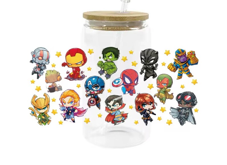 DTF Transfer Superhero Cup Wraps for 12oz/16oz/20oz Cups - Etsy