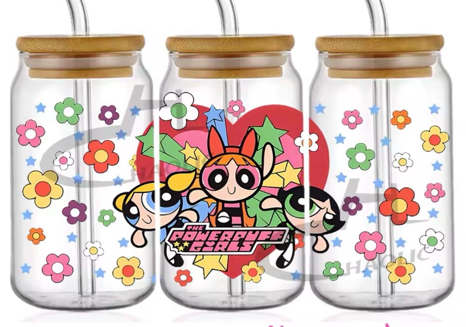 DTF Transfer Powerpuff Girls Cup Wraps for 12oz/16oz/20oz Cups - Etsy