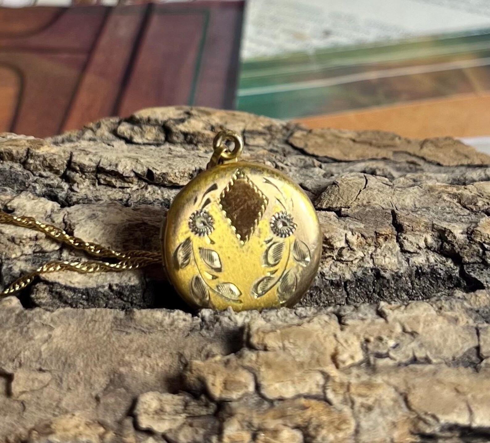 Vintage 1/20 10k MM Gold Filled Flower Locket With 12k GF Speidel Chain ...