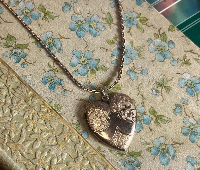 Vintage J.M C.O. Heart Locket Choker on Watch Chain Gold Filled V104 - Etsy