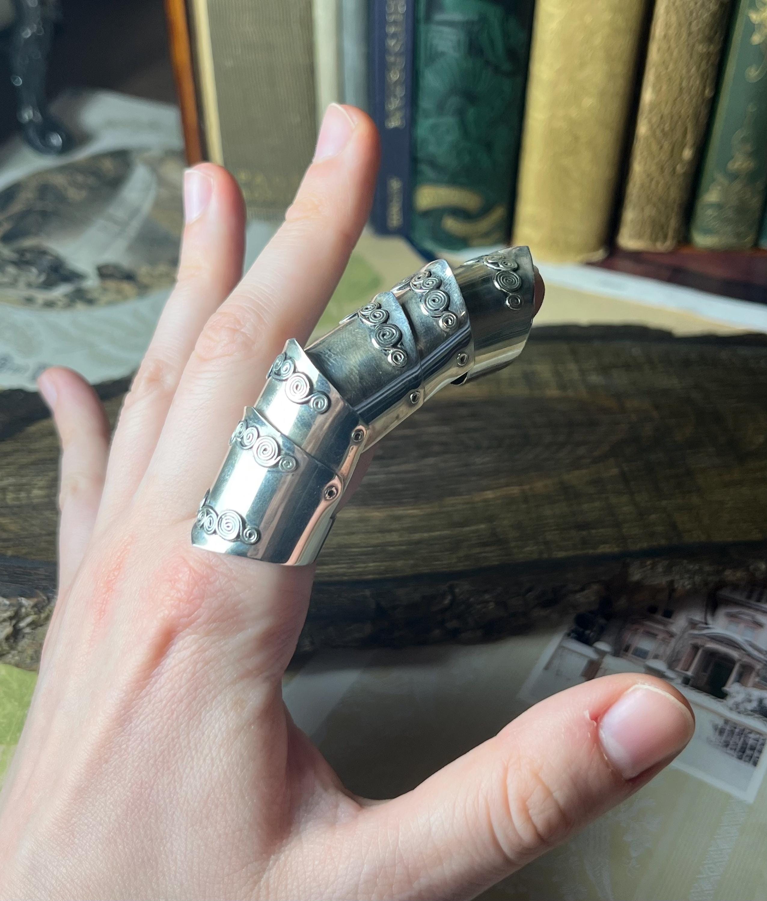 Sterling Silver Articulated Armor Ring V632 - Etsy