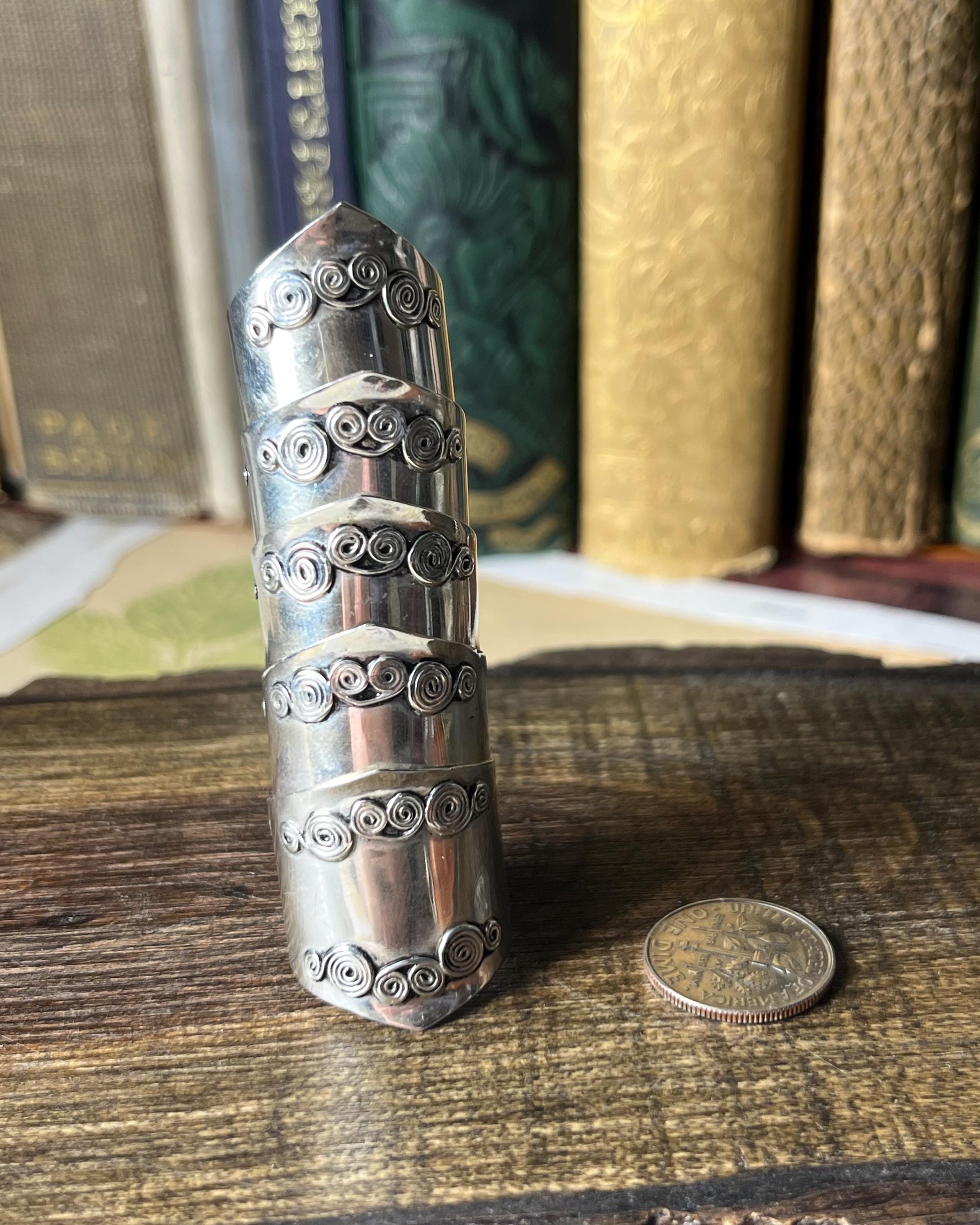 Sterling Silver Articulated Armor Ring V632 - Etsy