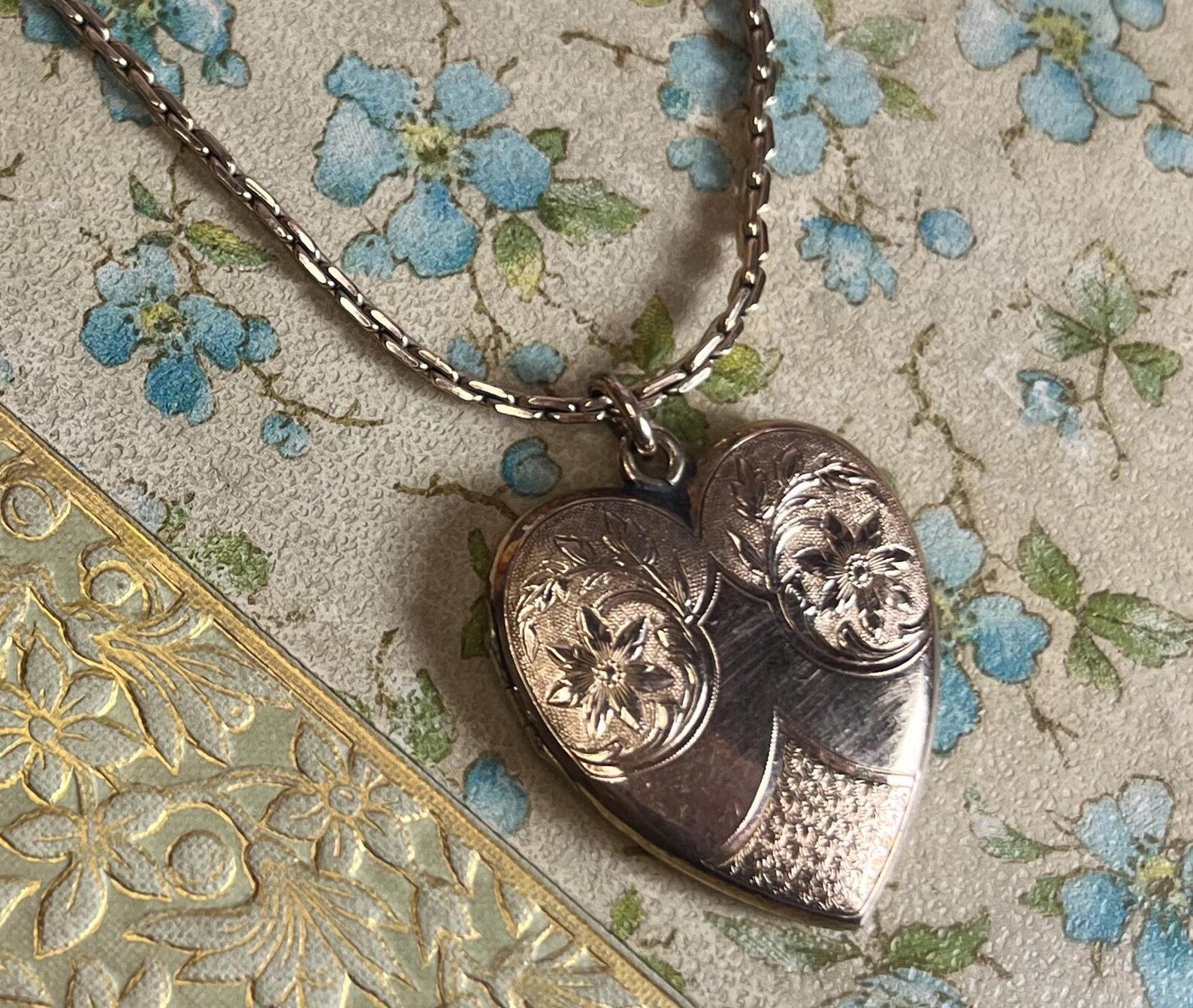 Vintage J.M C.O. Heart Locket Choker on Watch Chain Gold Filled V104 - Etsy