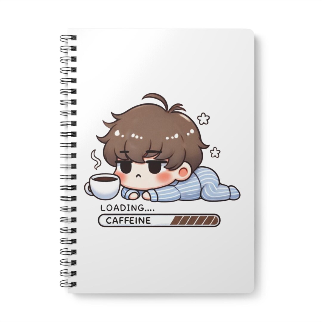 Chibi Coffee Notebook, A5 Wirobound Softcover Journal for Coffee Lovers ...