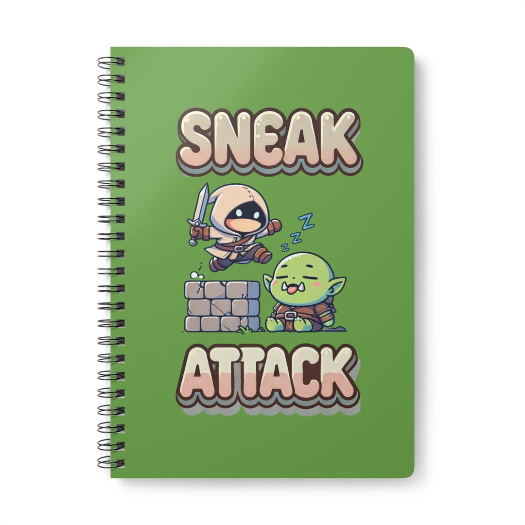 RPG Notebook, Cute Dungeon and Dragons Rogue Journal, TTRPG Gamers Gift ...