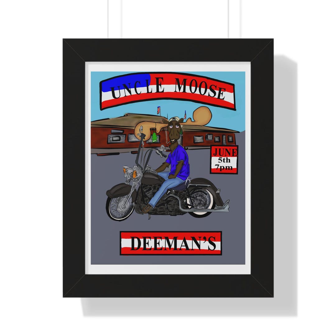 Uncle Moose Band Motercycle Poster - Etsy