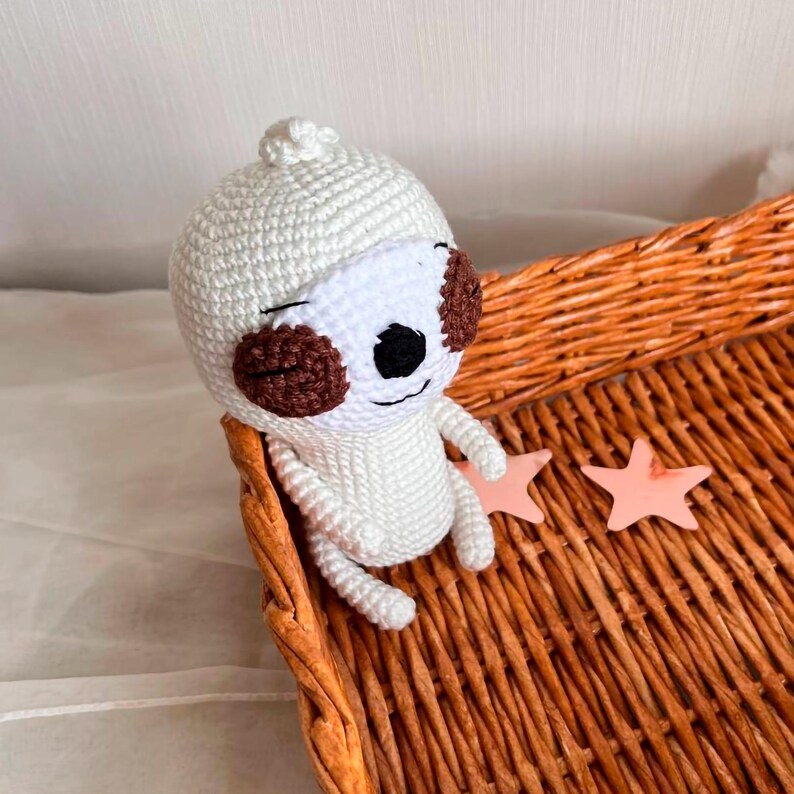 Mini Crochet Sloth Plush – Handmade Amigurumi Sloth Toy – Cute Cotton ...