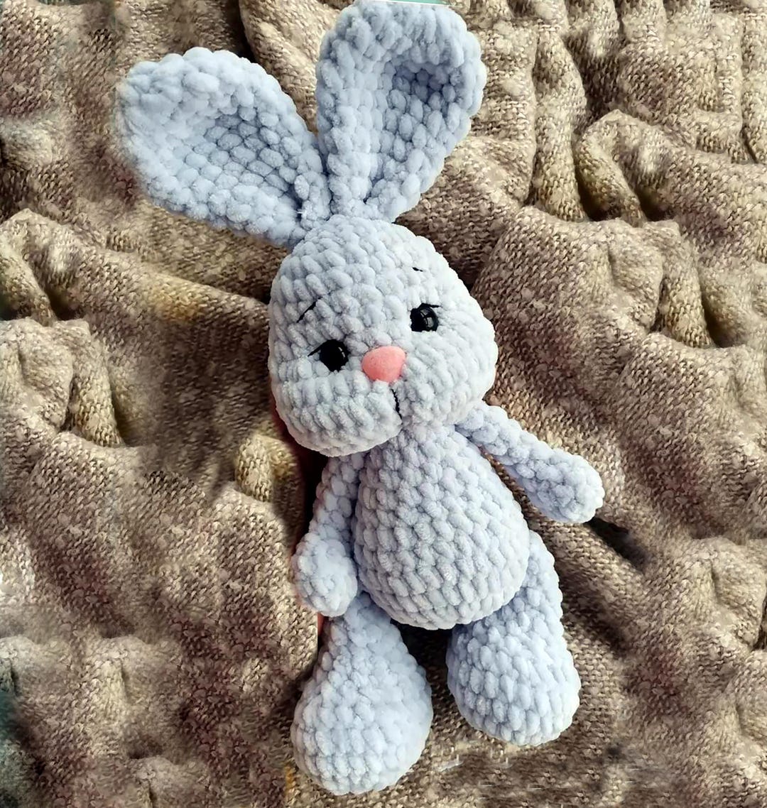 Crochet Rabbit, Plush Bunny Amigurumi, Rabbit Plushie, Soft Stuffed ...
