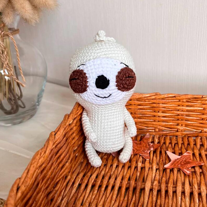 Mini Crochet Sloth Plush – Handmade Amigurumi Sloth Toy – Cute Cotton ...