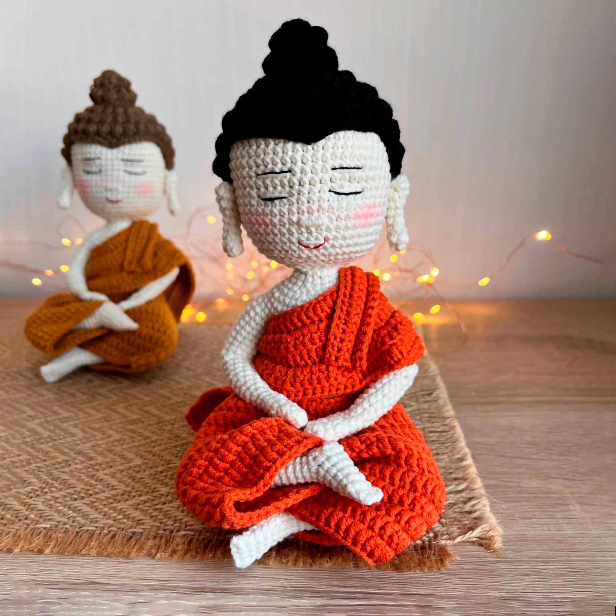 Handmade Crochet Buddha Dolls – Meditating Amigurumi Zen Figures ...
