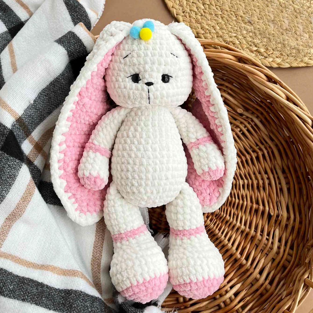 Handmade Crochet Bunny – Soft Plush Rabbit With Long Ears – Custom ...