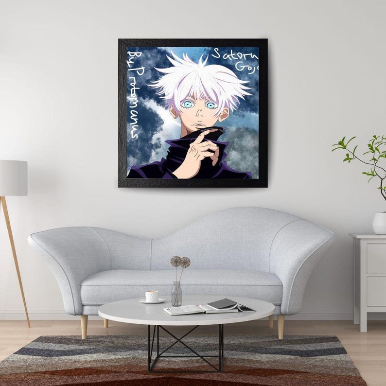 Satoru Gojo - Jujutsu Kaisen - Anime Character - Digital Art Poster ...