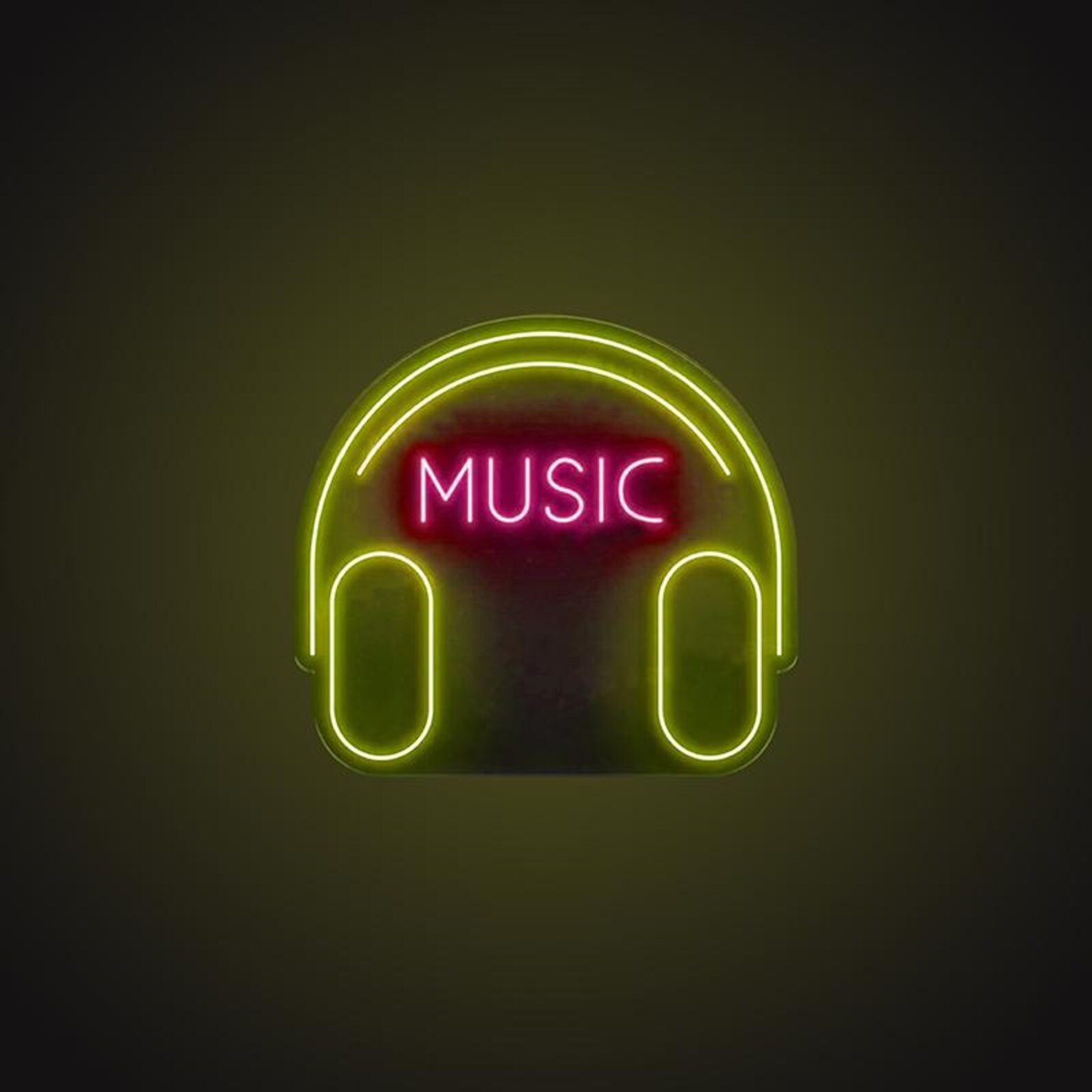 Music Headset Neon Sign Led Lights Room Decor Headphone Neon Sign Gamer ...