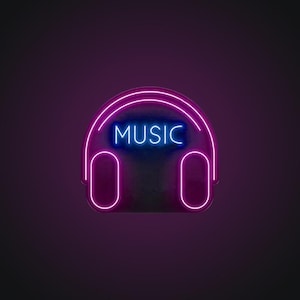 Music Headset Neon Sign Led Lights Room Decor Headphone Neon Sign Gamer ...