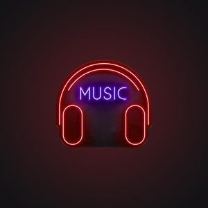 Music Headset Neon Sign Led Lights Room Decor Headphone Neon Sign Gamer ...