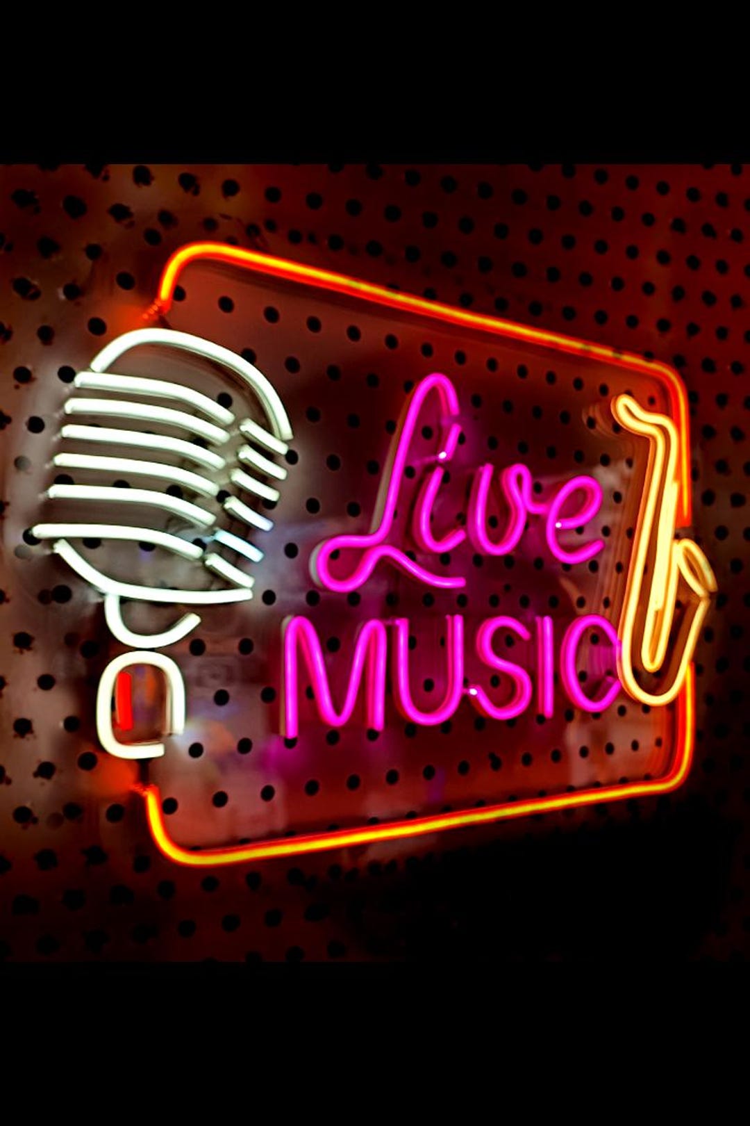 Live Music Neon Sign Led Lights Room Decor Living Room Neon Sign ...