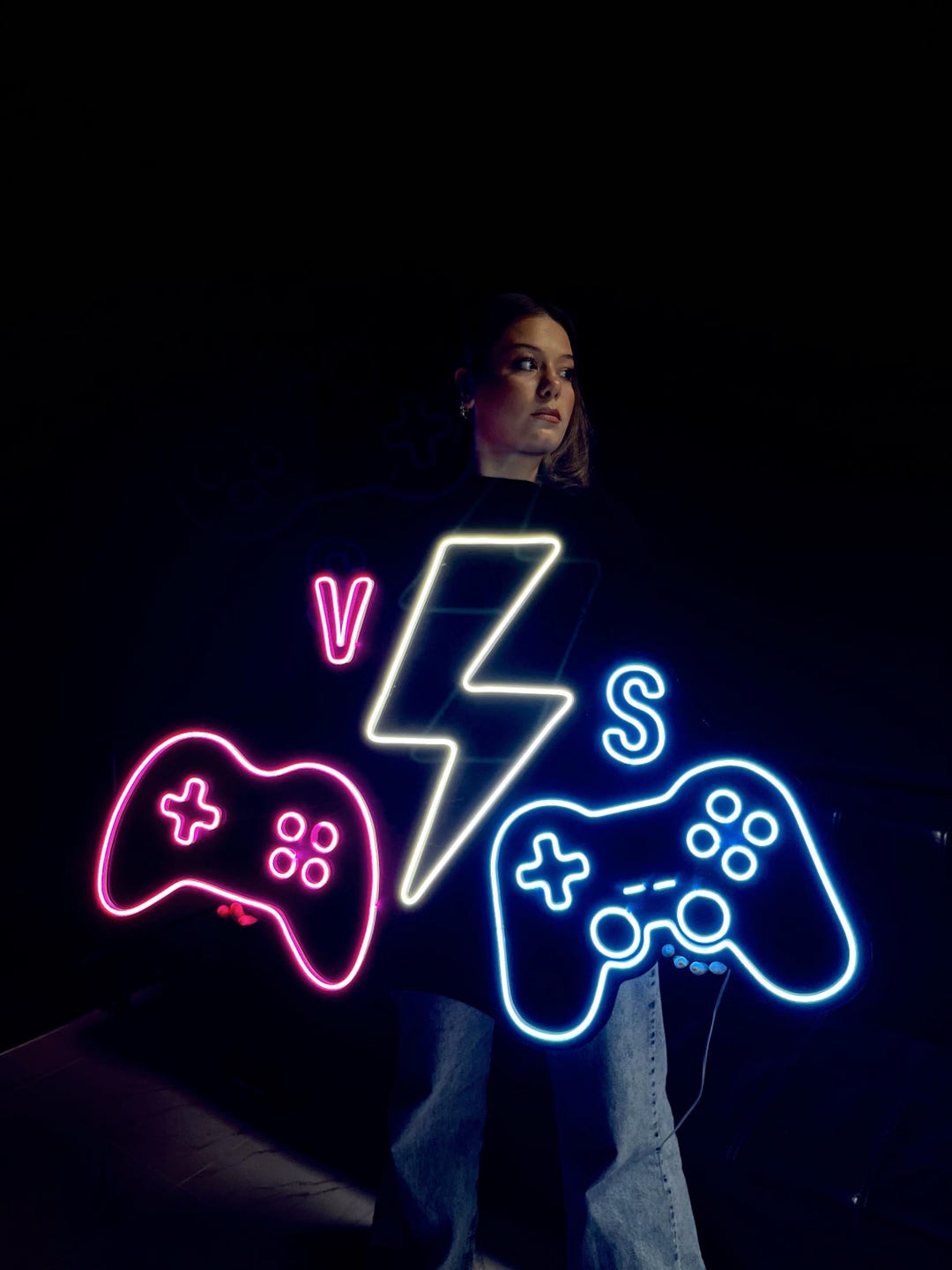 Custom Neon Joystick Neon Sign Gamepad Neon Sign Gamer Room Wall Decor ...