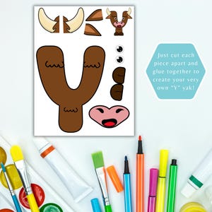 Build A Yak Printable, Cut and Paste Activity, Yak Craft for Kids ...