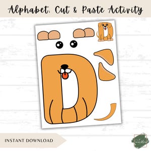 Build a Dog Cut and Paste Activity Printable, Dog Craft Kit ...
