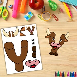 Build A Yak Printable, Cut and Paste Activity, Yak Craft for Kids ...