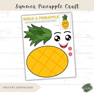 Build a Pineapple Craft Printable, DIY Pineapple Art, Papercraft ...