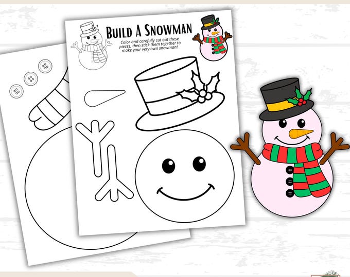 Elf Coloring Printable for Kids, Build Your Own Elf Activity, Christmas ...