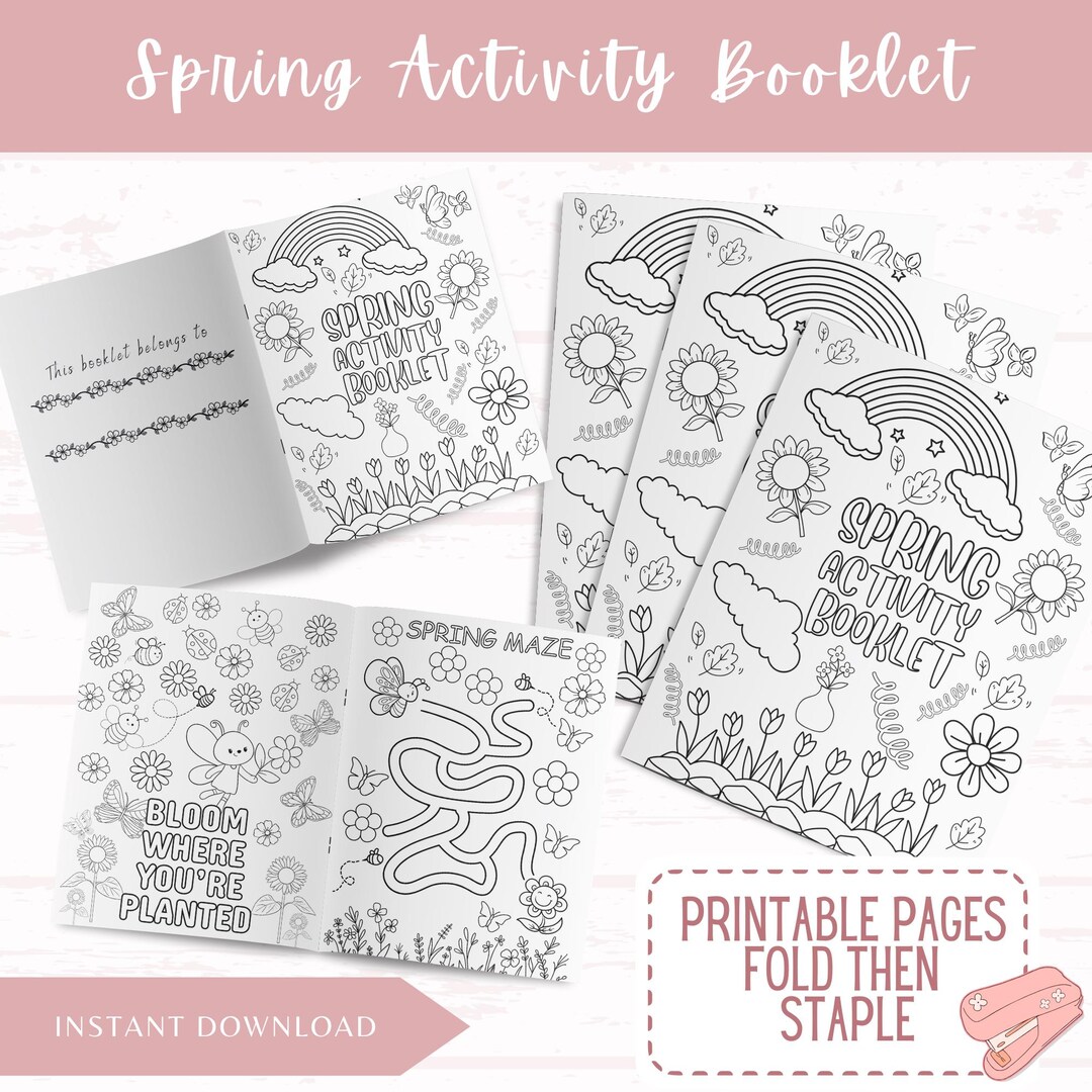 Spring Activity Booklet for Kids, Printable Spring Activities ...