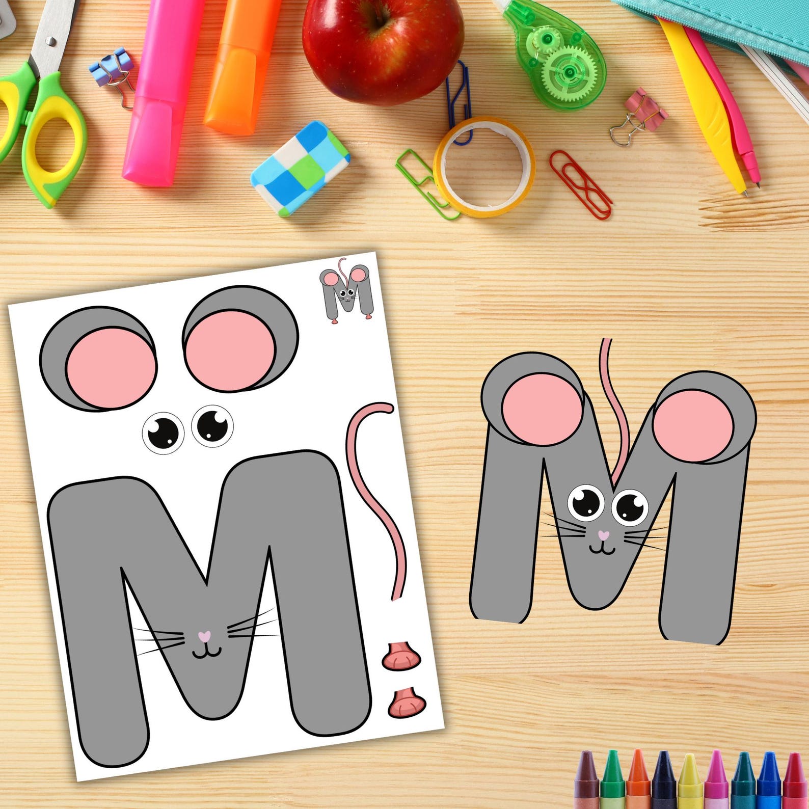 Build a Mouse Printable Craft, DIY Mouse Activity, Mouse Paper Fun, Fun ...