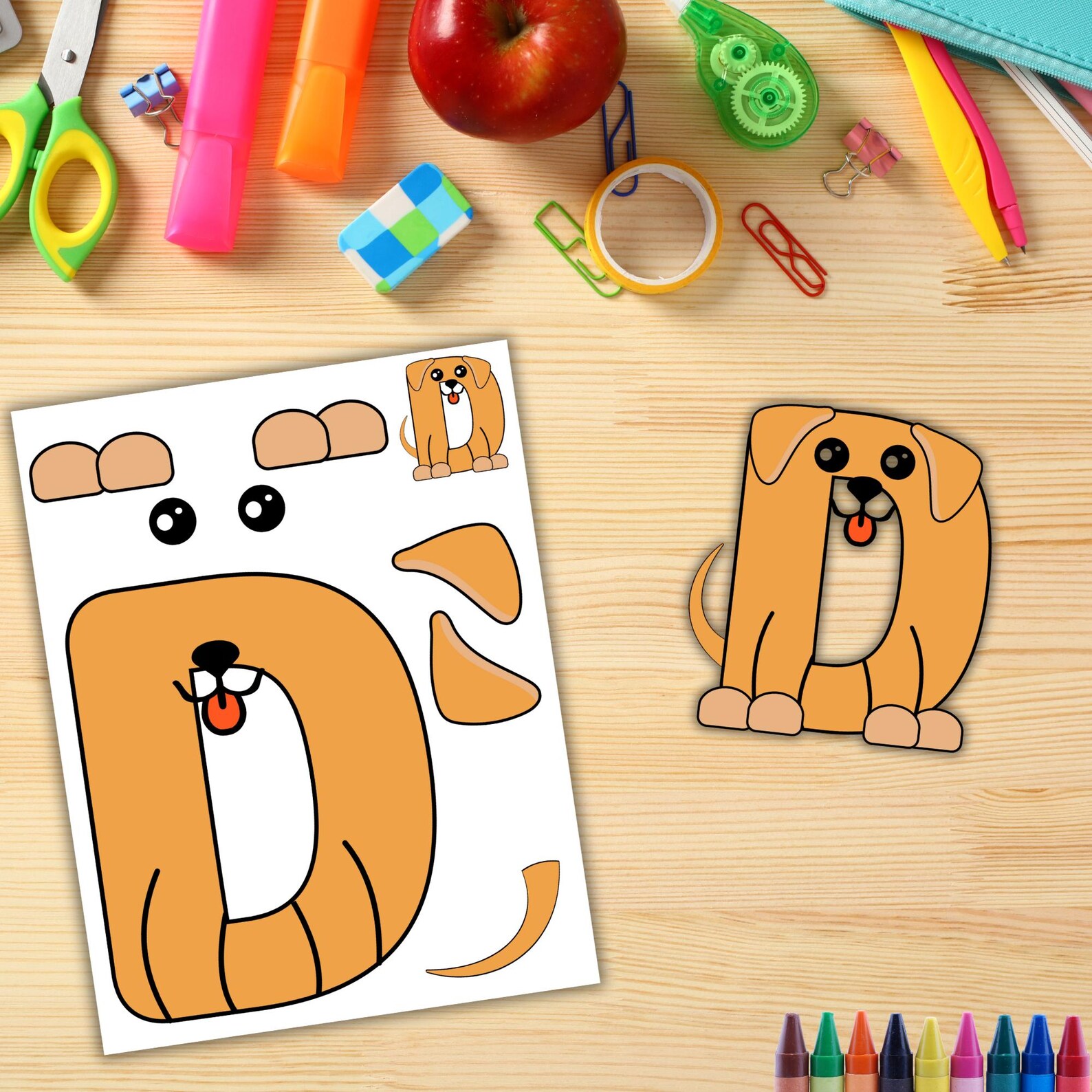Build a Dog Cut and Paste Activity Printable, Dog Craft Kit ...