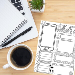 All About My Dad Coloring Page, Printable Father's Day Gift, Kids ...