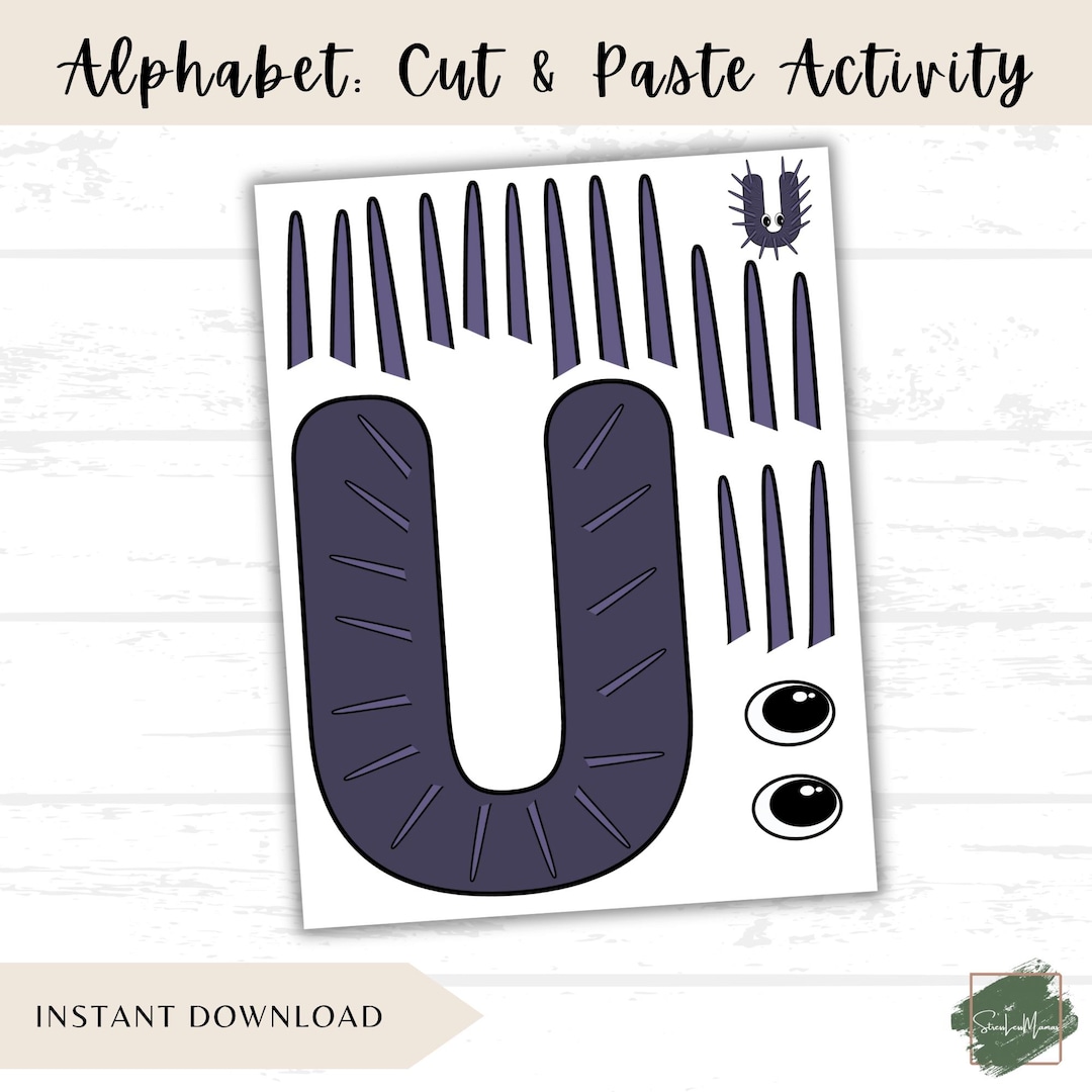 Build an Urchin Craft Printable, Cut and Paste Activity for Kids, DIY ...