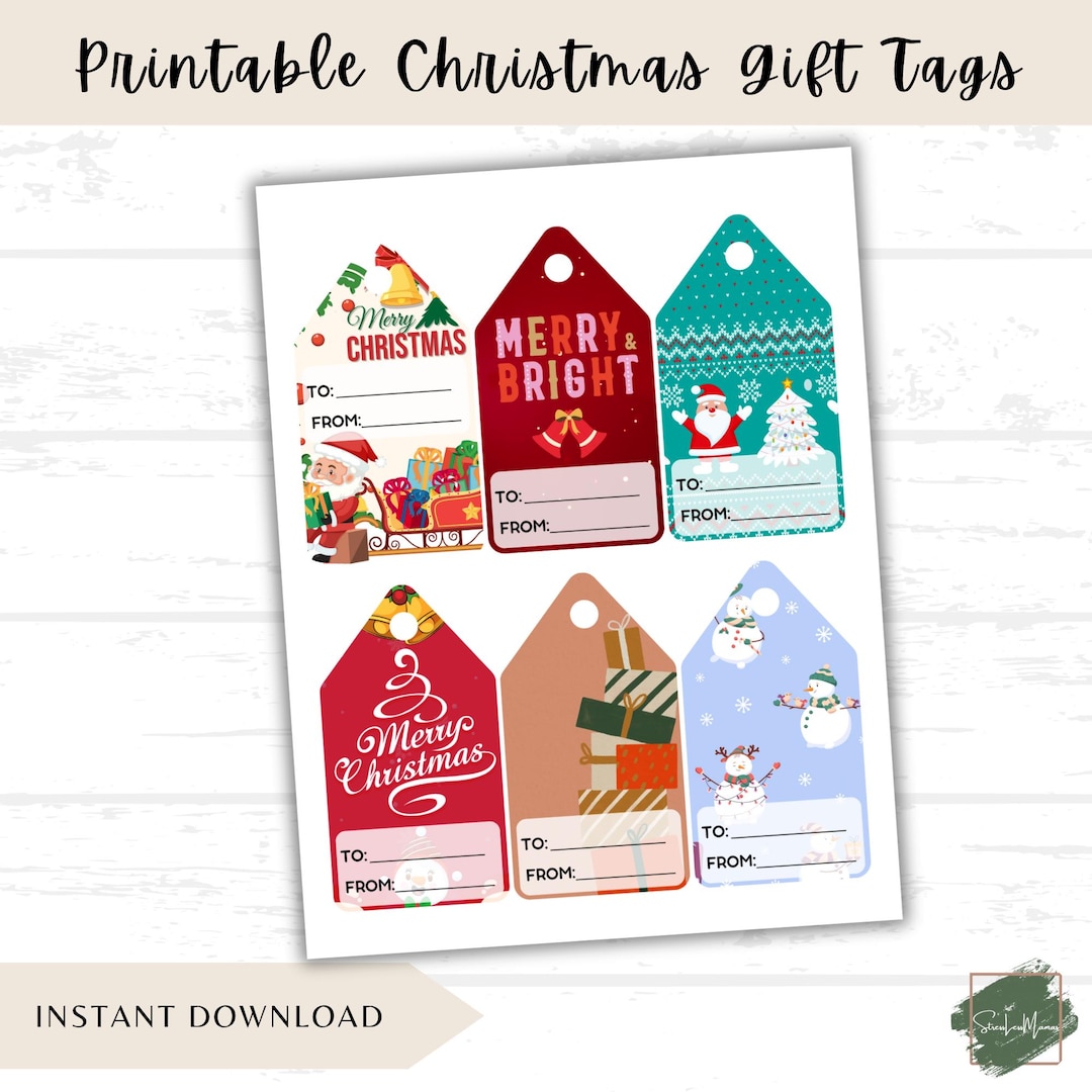 Christmas Gift Tag Printables, Winter Gift Tags, Holiday Printables ...