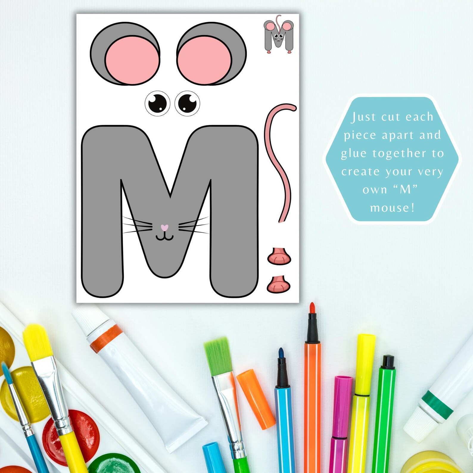 Build a Mouse Printable Craft, DIY Mouse Activity, Mouse Paper Fun, Fun ...