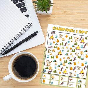 Kids Camping I Spy Printable Worksheet, Children's Activity Page ...