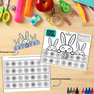 Kids Printable Bunny Crown, Easter Paper Crown, DIY Easter Hat, Easter ...