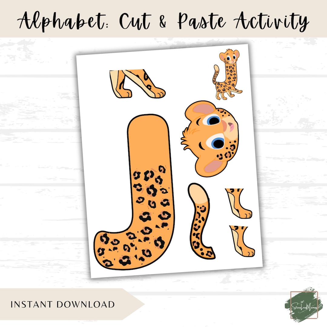 Build a Jaguar Paper Craft Printable, Cut and Paste Activity, DIY Paper ...
