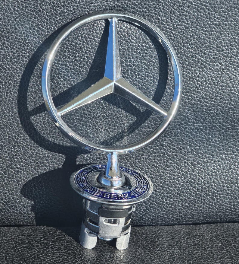 44mm Star Emblem Badge for Mercedes-benz - Bonnet Hood Logo C E S Class ...