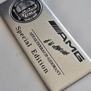 AMG Logo Emblem Sticker Affalterbach Fit for Mercedes Special Edition ...